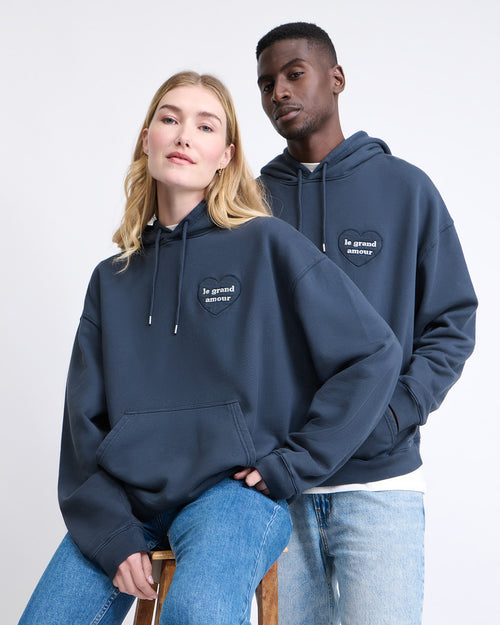 Le hoodie d'allaitement Le grand amour en coton bio - charbon garment ...