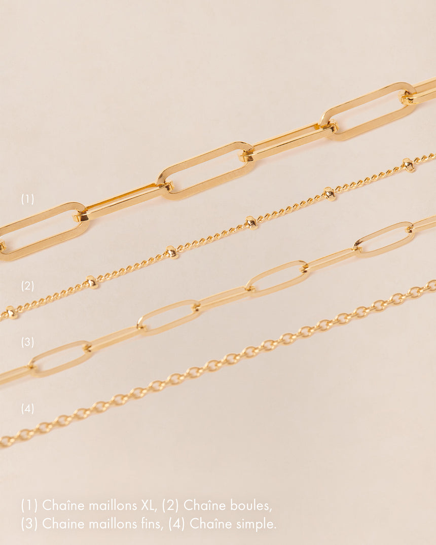Le bracelet maillons XL doré à l'or fin 24 carats - 18cm – émoi émoi