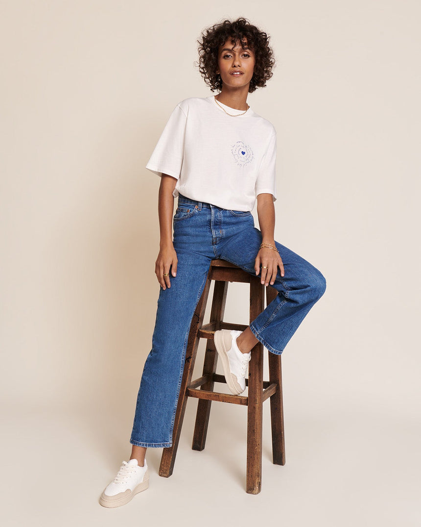 Le duo de t-shirts Je t'aime en coton bio - blanc – émoi émoi